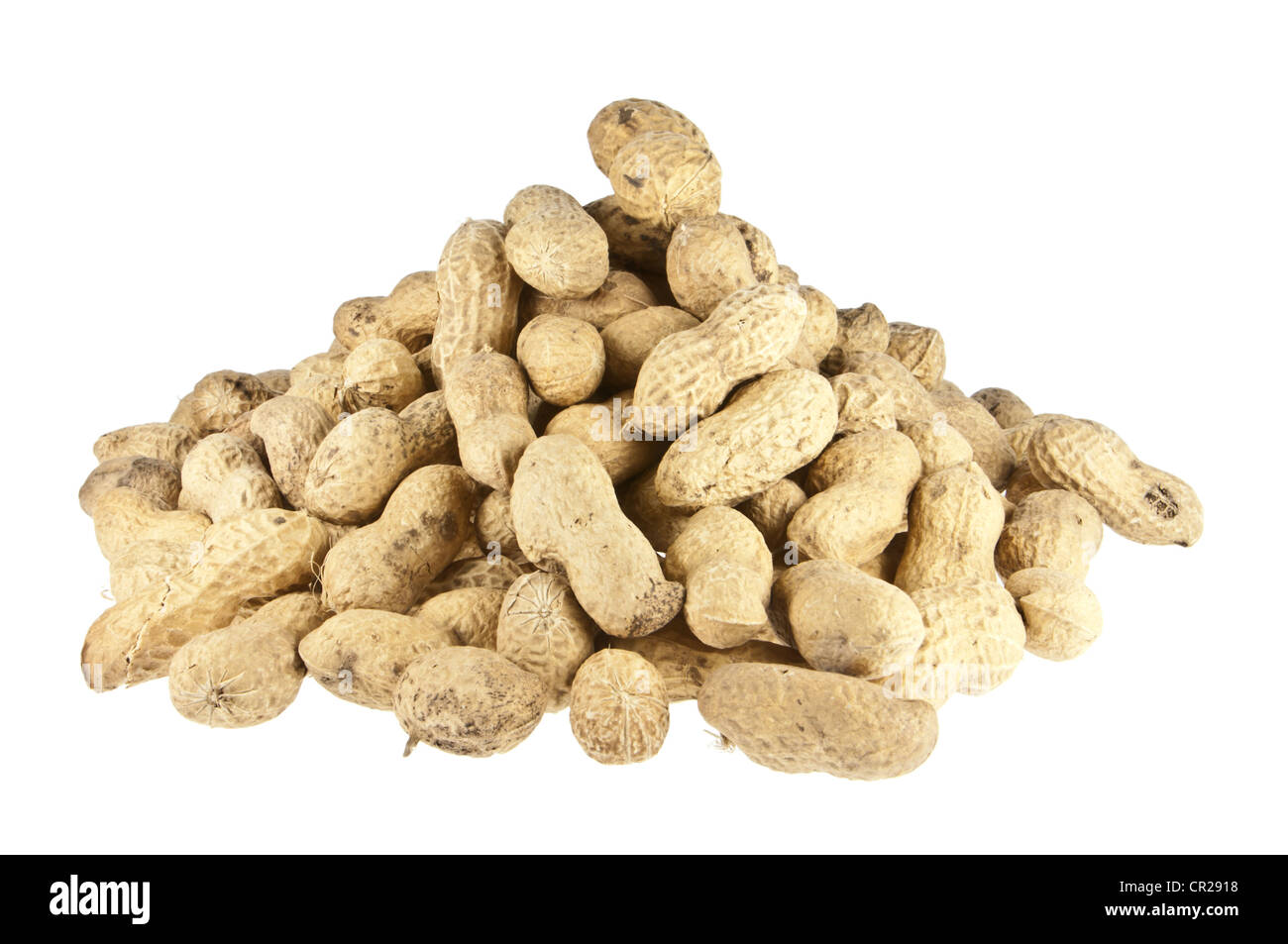 Group of peanuts isolated on white background Stock Photo - Alamy