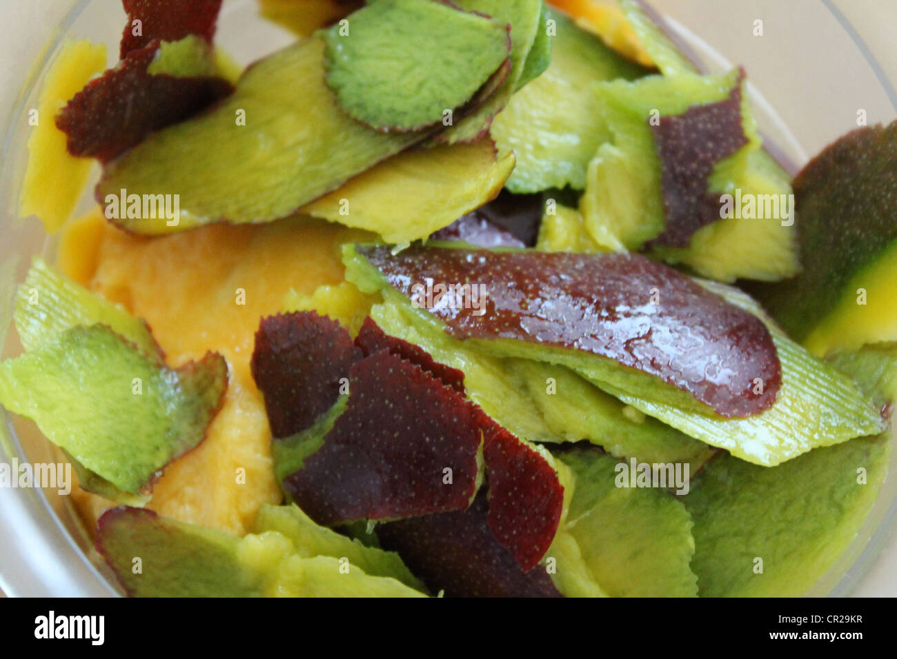 A close up of mango skin peelings Stock Photo - Alamy