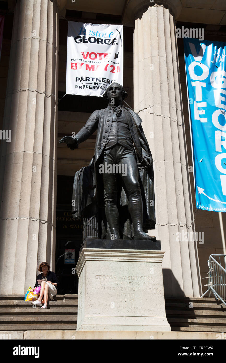 Federal Hall Wall street, Manhattan, Downtown, New York City, NYC ...