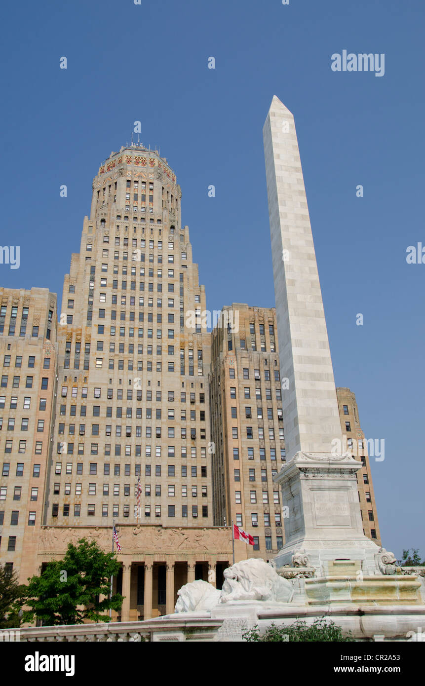 New York, Buffalo, City Hall. Historic Art Deco building with The ...