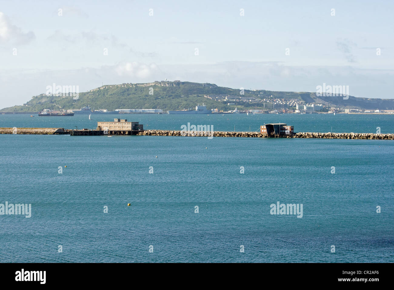 Portland harbor,Portland port and the Isle of Portland in the ...
