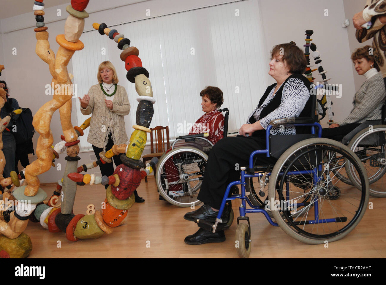 People with disabilities at an exhibition of contemporary art Stock ...