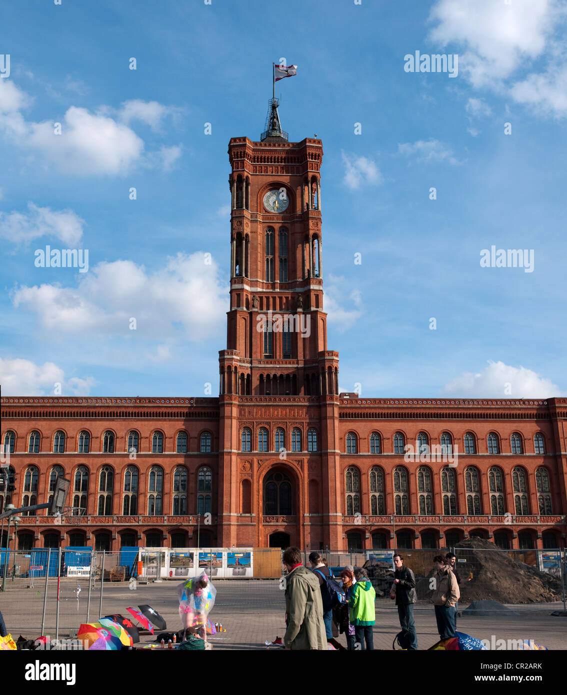 Berlin City Hall: Rote Rathaus on Alexanderplatz Stock Photo - Alamy