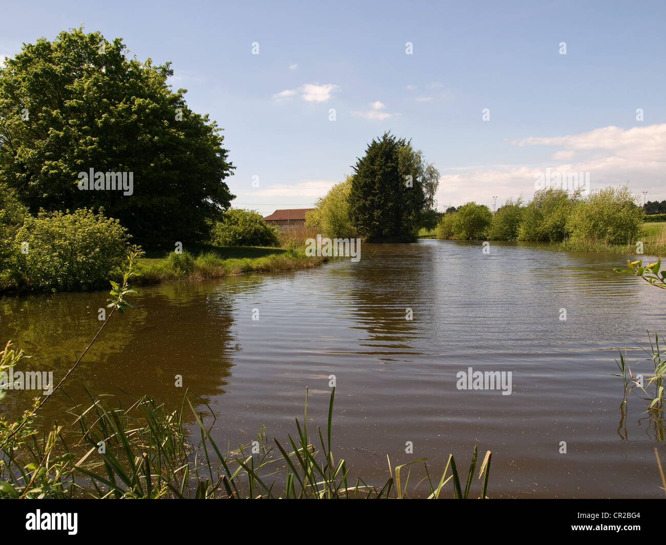 Gang Warily lake Fawley Hampshire England UK Stock Photo - Alamy