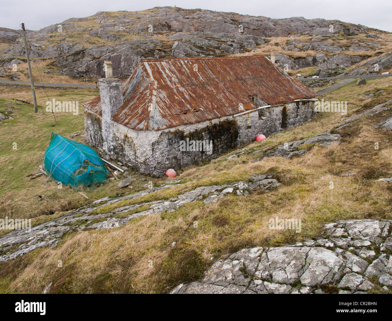 Uninhabited Croft House, Isle of Harris, Scotland Stock Photo - Alamy