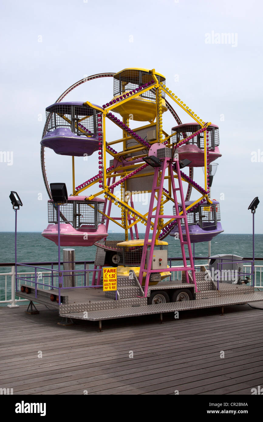 Kids Ferris Wheel Funfair at the end of the Pier Stock Photo - Alamy