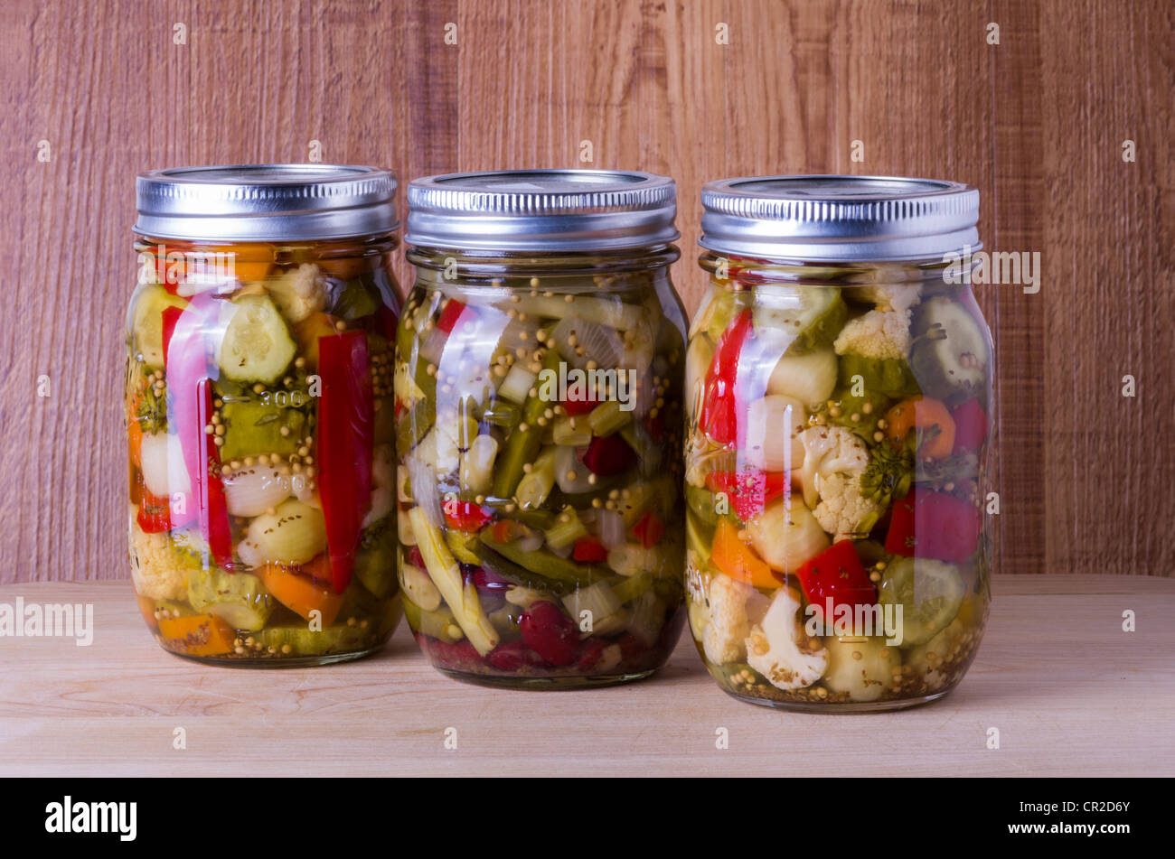 Three glass jars homemade hi-res stock photography and images - Alamy