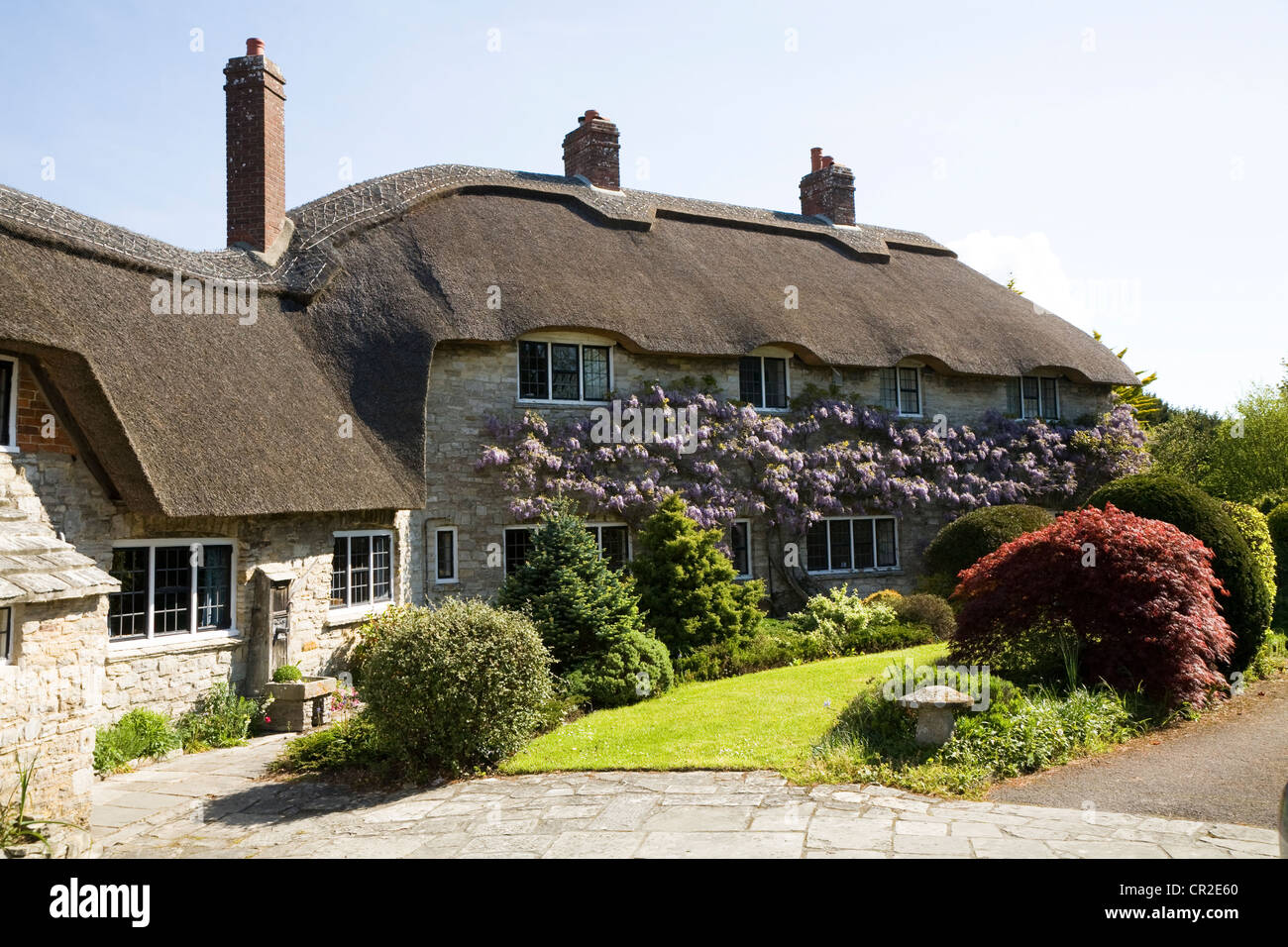 Beautiful stone built house / houses with thatch / thatched / thatching ...