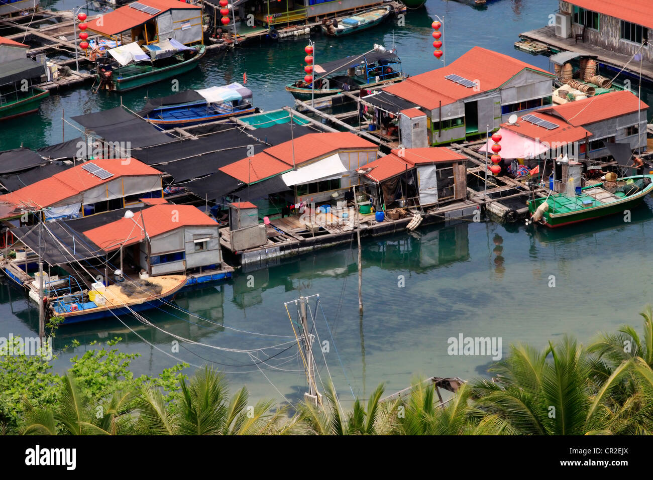 A traditional Chinese water village in Sanya, Hainan Province, south ...