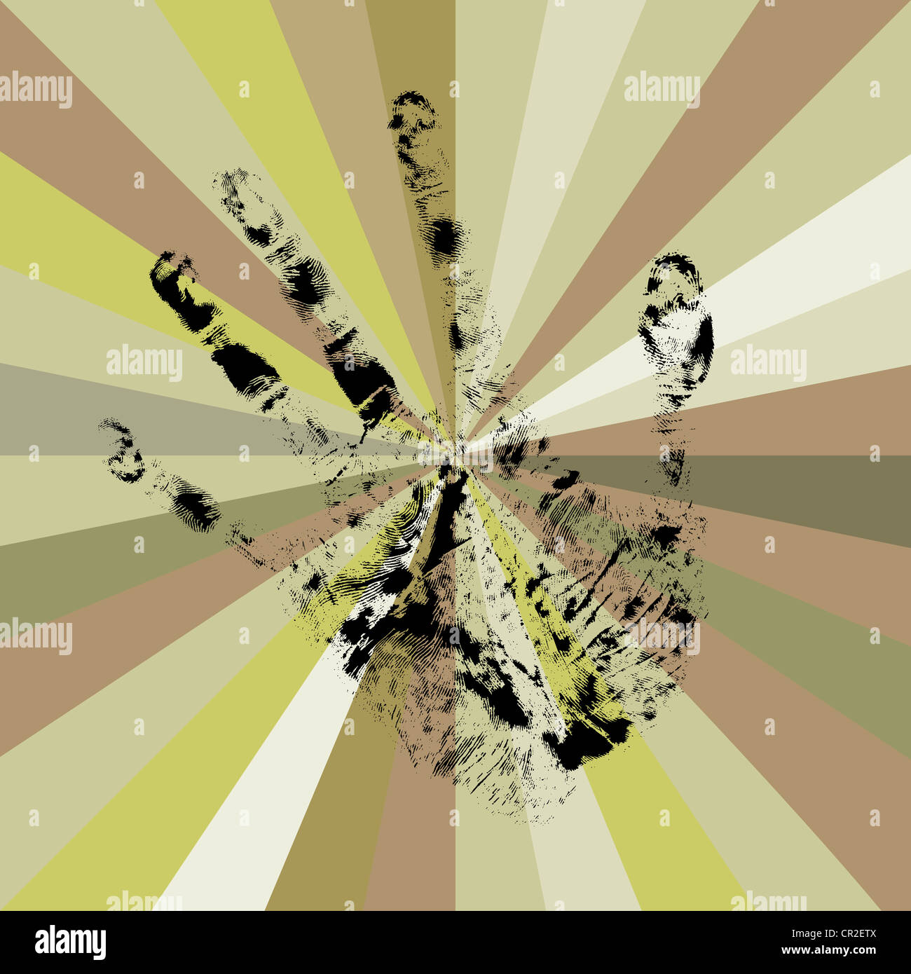 Handprint graphic illustration, abstract art Stock Photo - Alamy