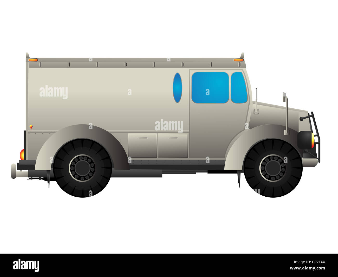 Armored money transport car over white Stock Photo - Alamy