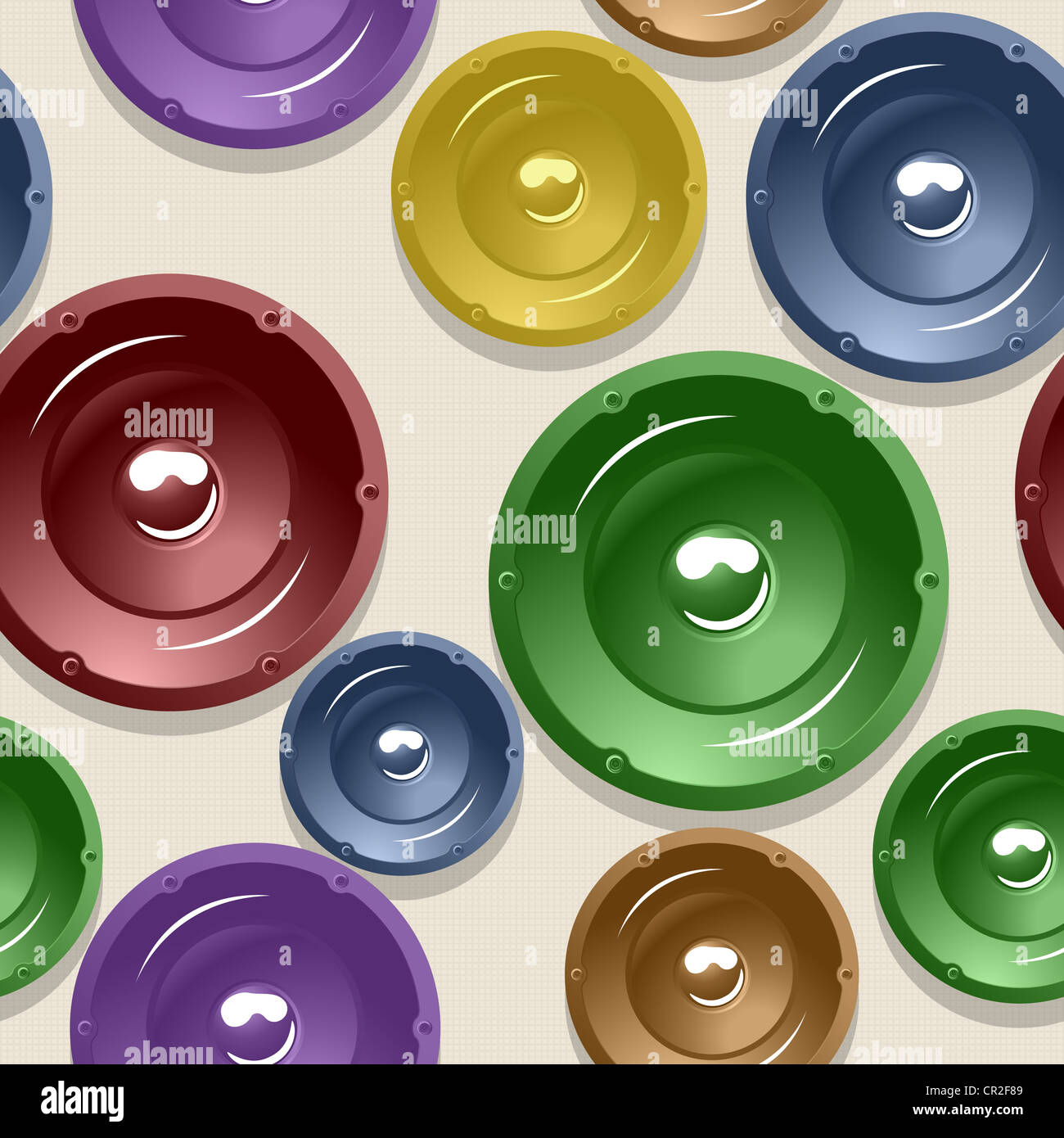 Colorful speakers seamless pattern, abstract art Stock Photo - Alamy