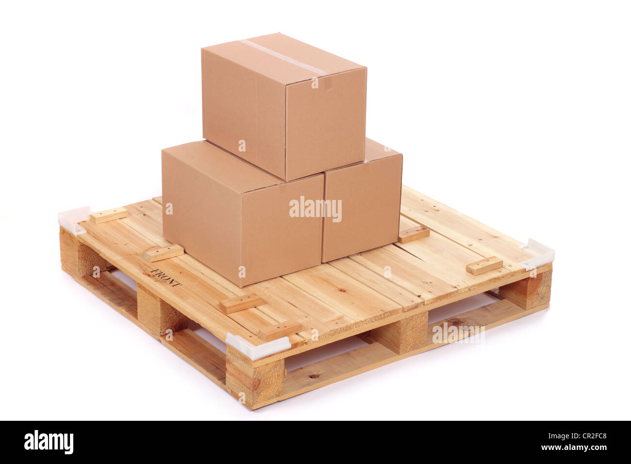 wooden shipping pallet,photo on the white background Stock Photo - Alamy