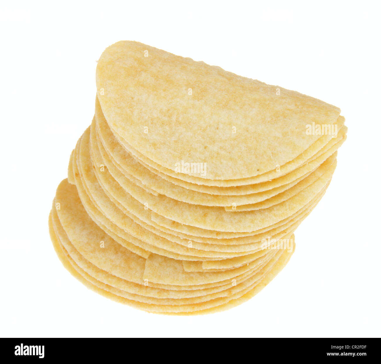 slices of potato chips, photo the white background Stock Photo - Alamy