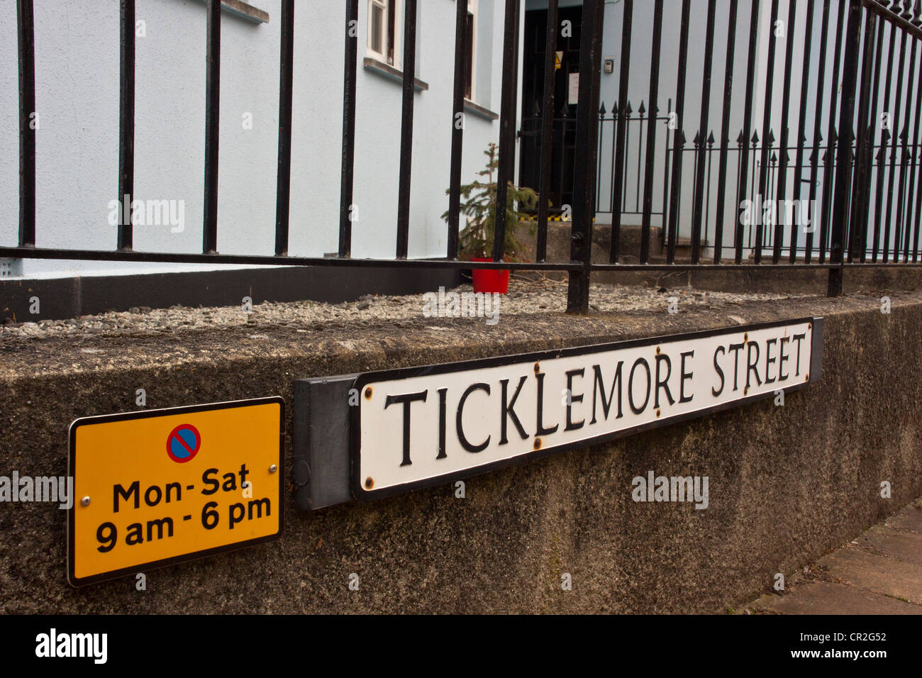"Ticklemore street" sign in Totnes, Devon, UK. Unusual street name ...