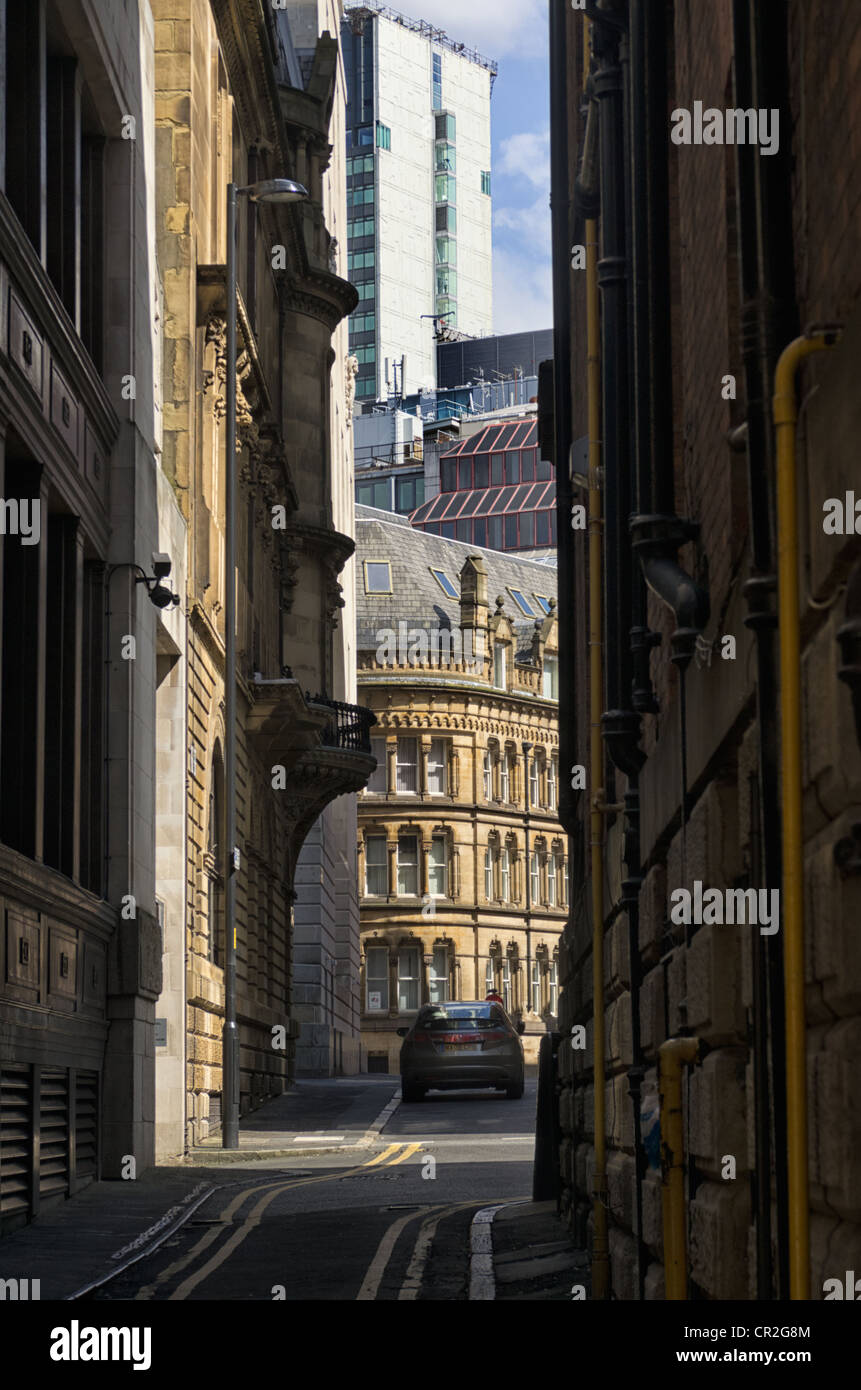 A view down Chancery Lane, Manchester with Elaborate Victorian building ...