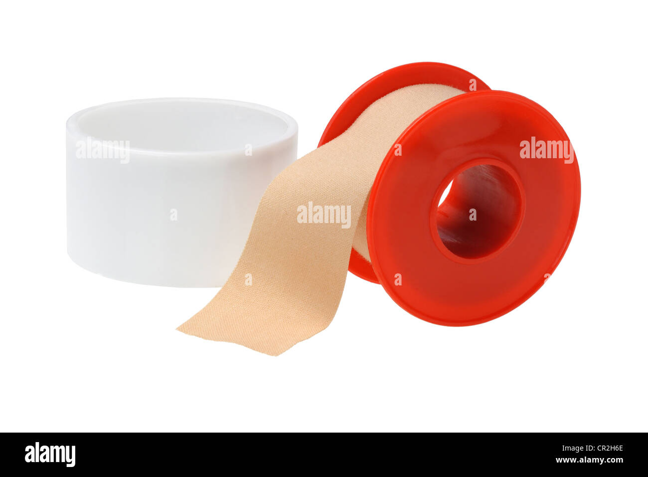 Open Roll of Medical Sticking Plaster on White Background Stock Photo ...