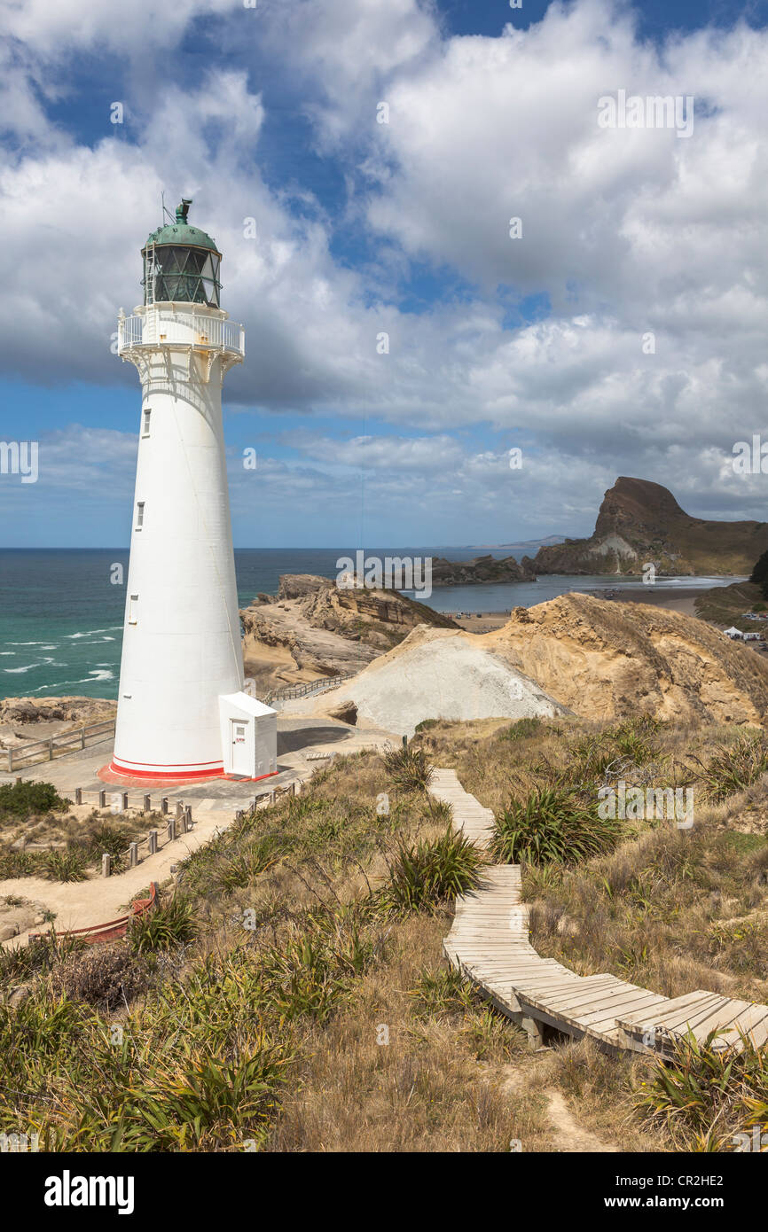 Castle Point Lighthouse near Castlepoint, Wellington, New Zealand ...
