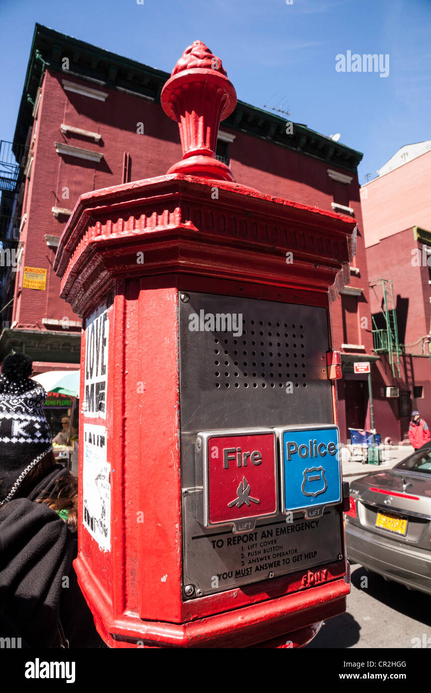 Police fire emergency call box hi-res stock photography and images - Alamy