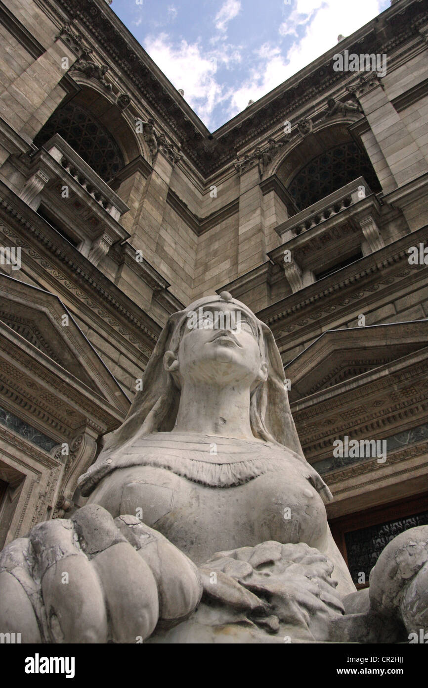 The sphinx statue outside the hungarian state opera house hungarian hi ...