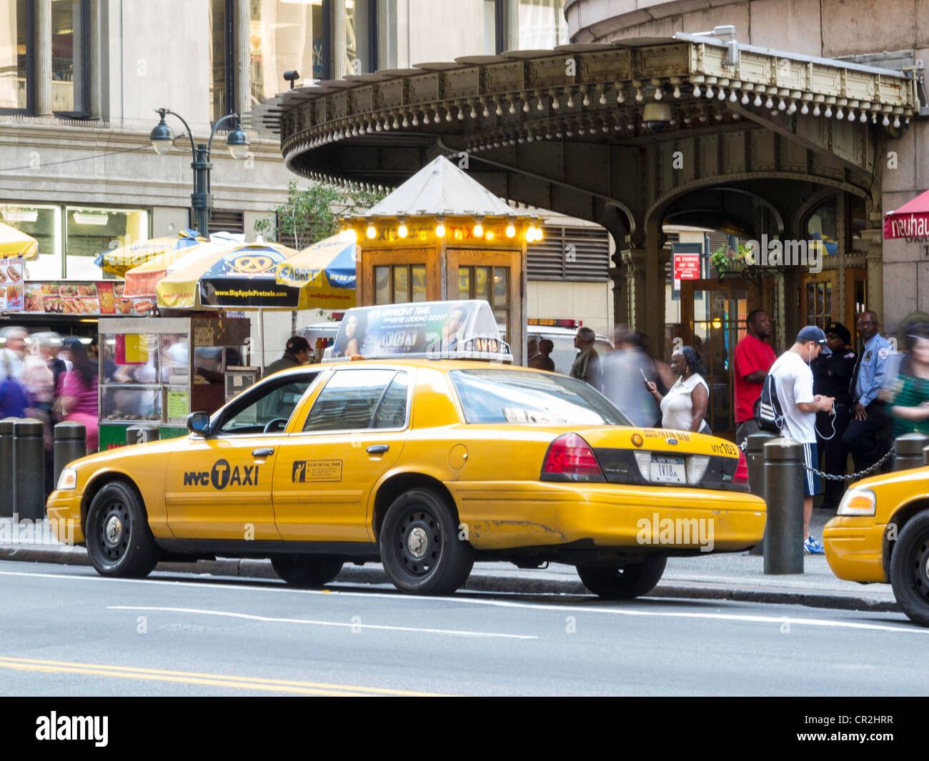 Taxis and Taxi Stand, 42nd Street at Grand Central Terminal, NYC Stock ...