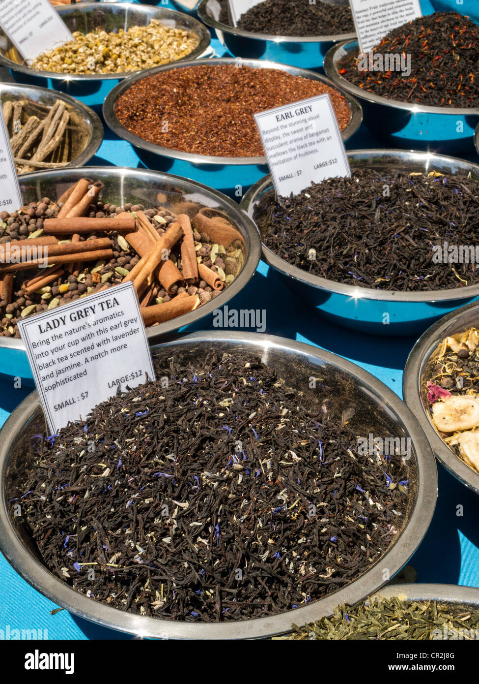 Spices for sale at the Murray Hill Street Fair, NYC Stock Photo - Alamy