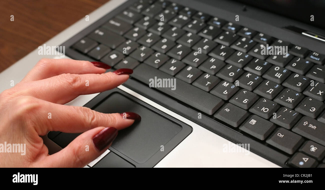 Women typing password hi-res stock photography and images - Alamy