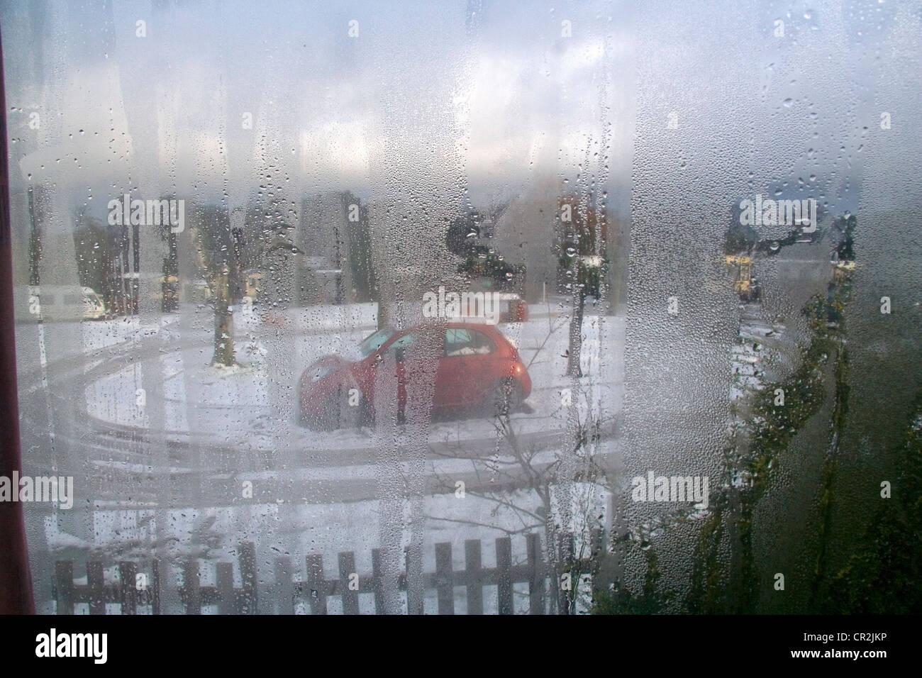 Bad Weather Outdoors through Rainy Window Stock Photo - Alamy