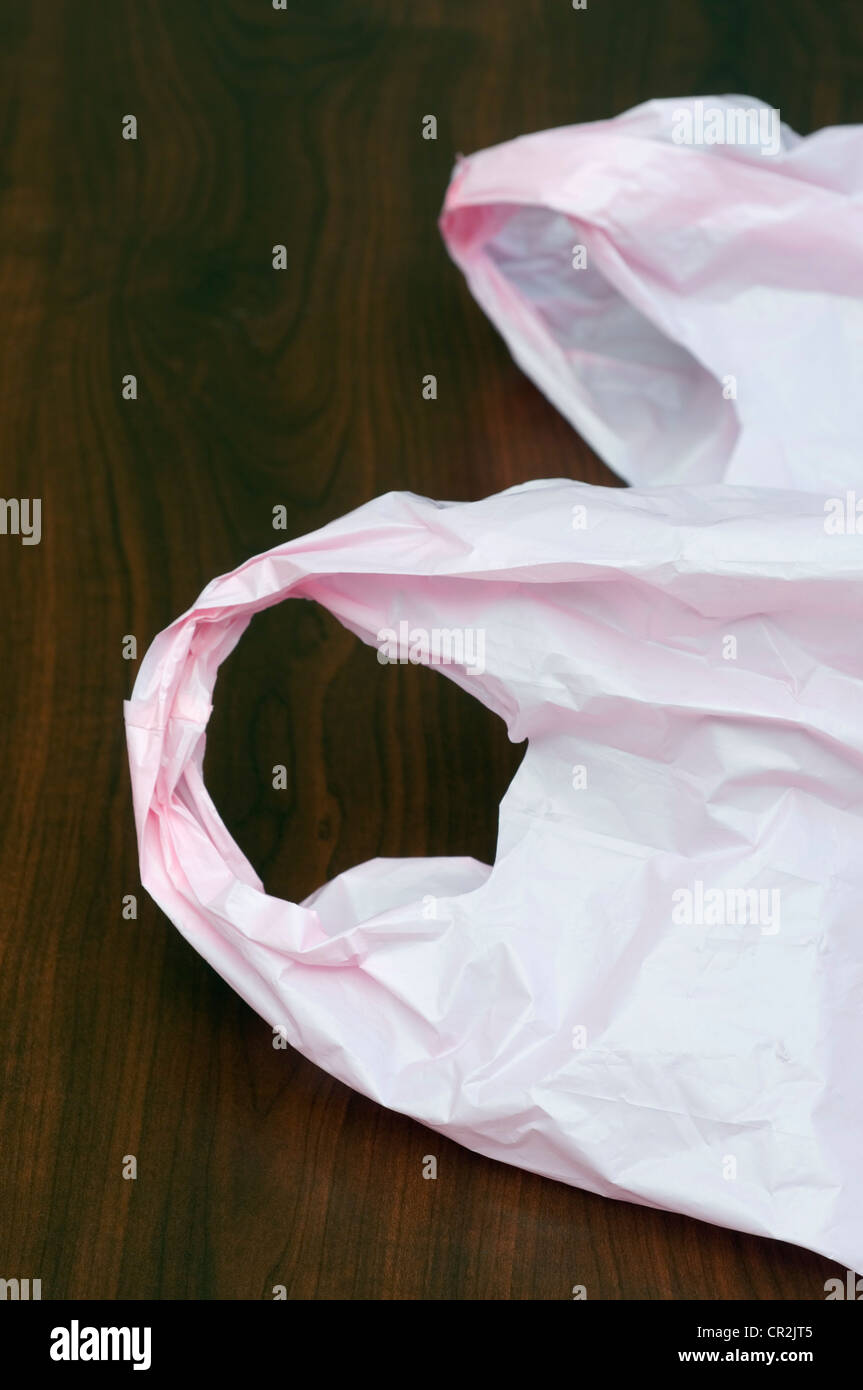 plastic shopping bag handle Stock Photo - Alamy