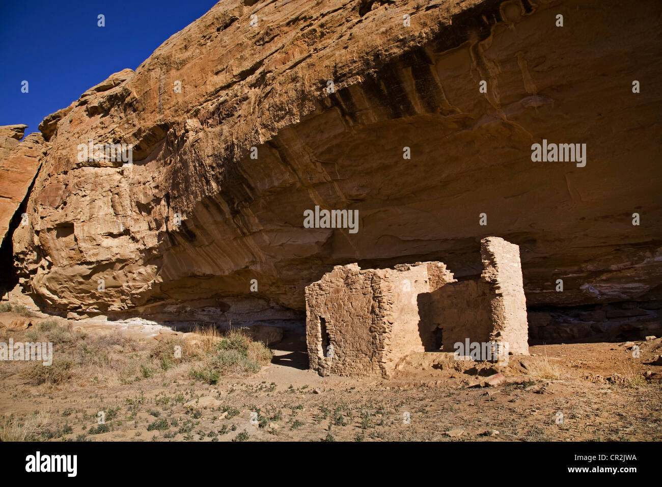 A small Anasazi cliff house in Chaco Canyon National Historical Park ...
