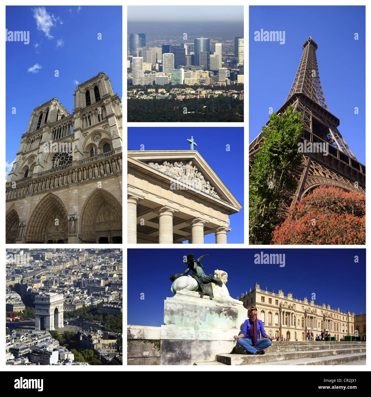 Collage from 6 photos Paris. France Stock Photo - Alamy