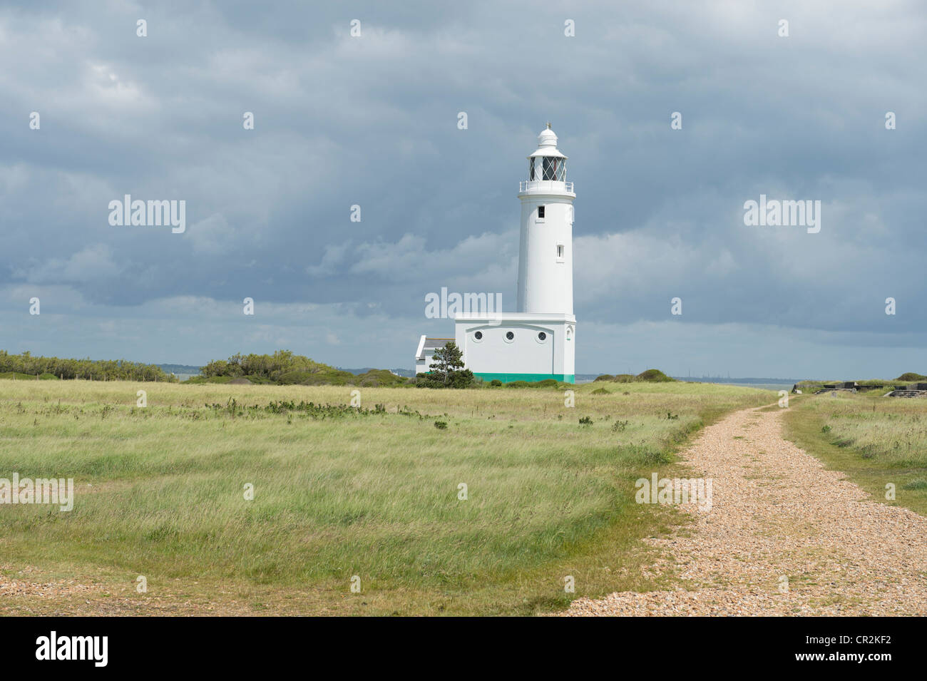 Hurst Castle lighthouse during a summer storm Stock Photo - Alamy