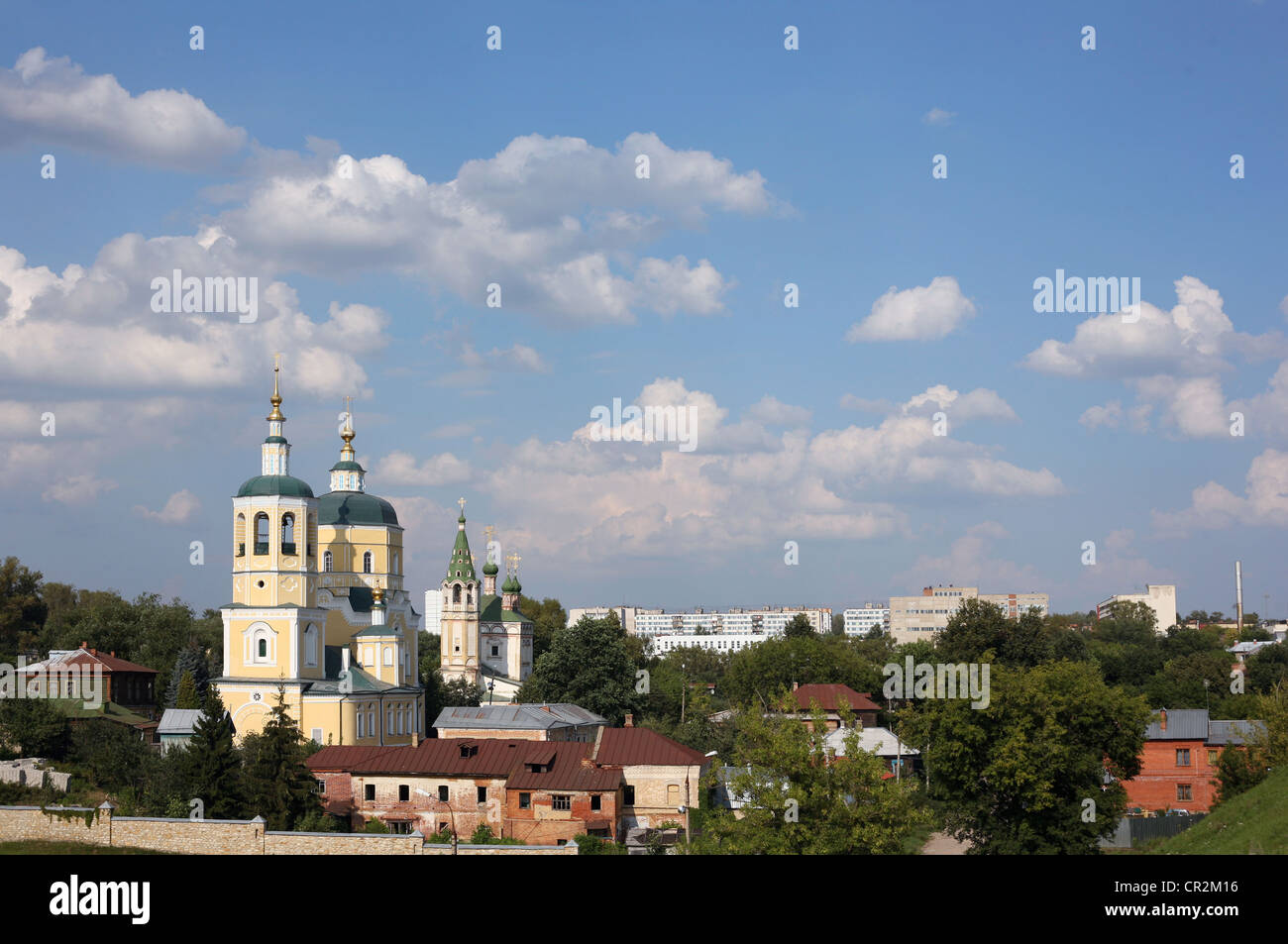 Church under a cloudy sky Stock Photo - Alamy