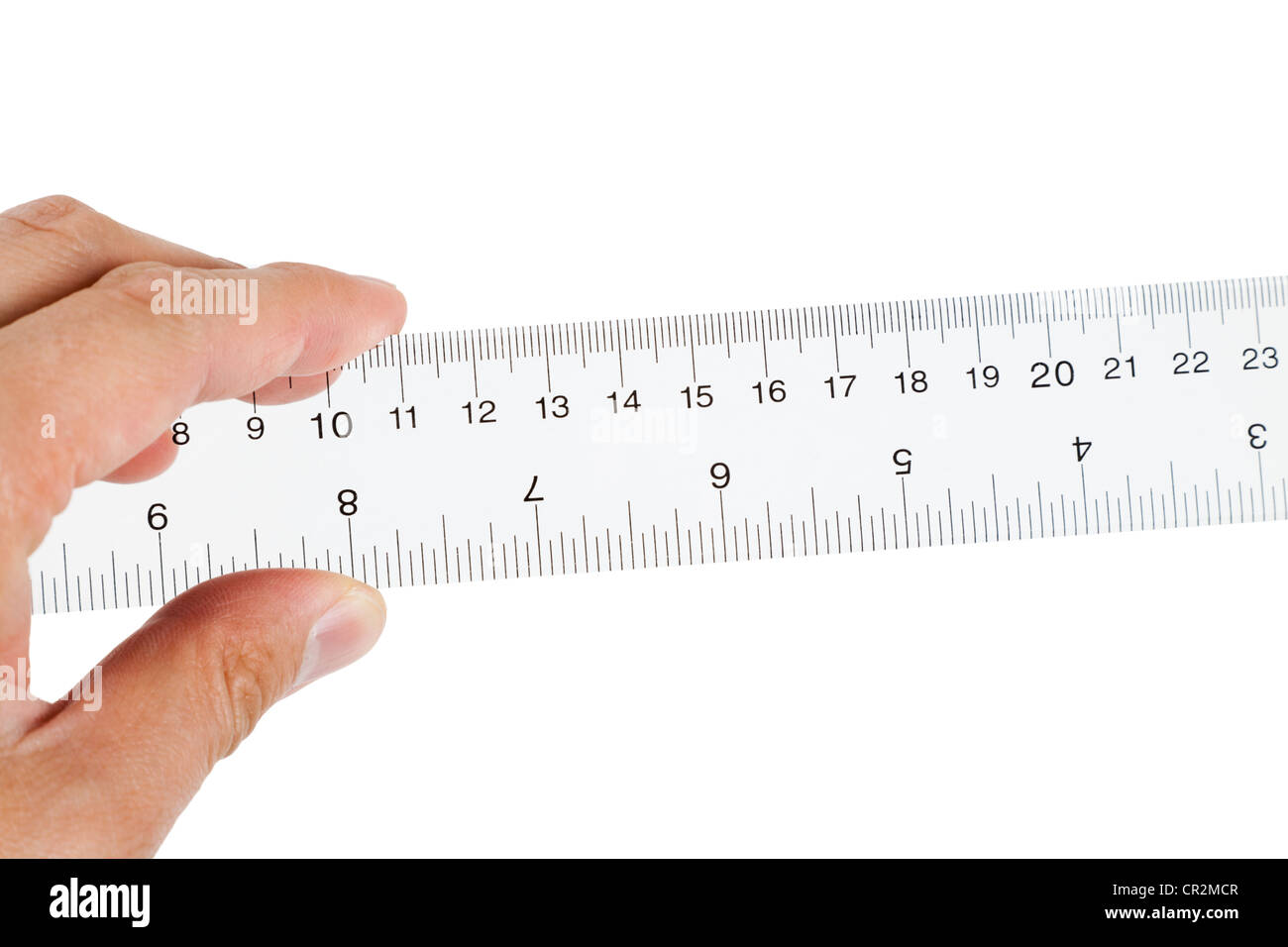 Hand white background ruler hi-res stock photography and images - Alamy
