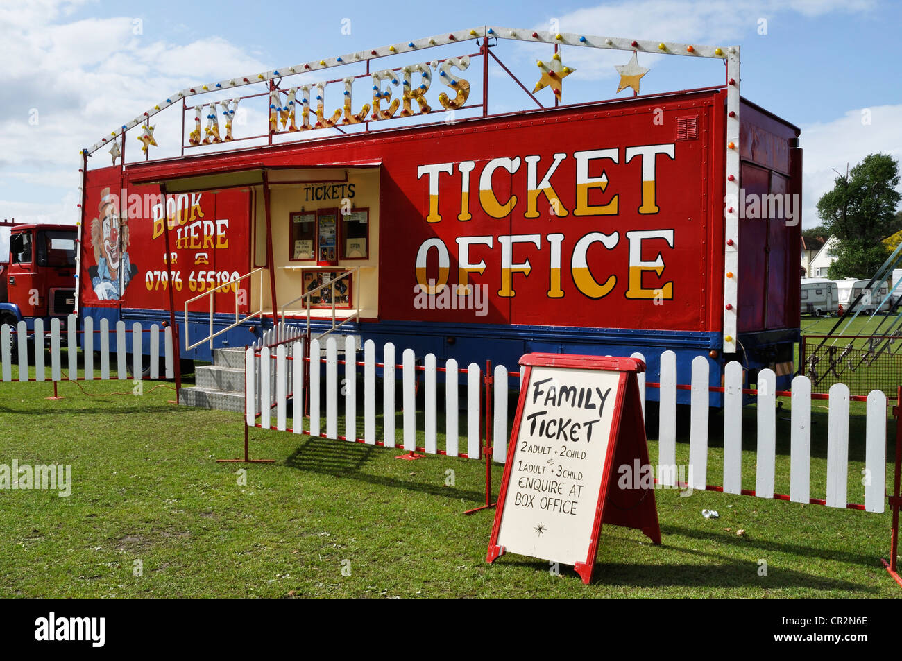 Red Vintage Circus Ticket Booth