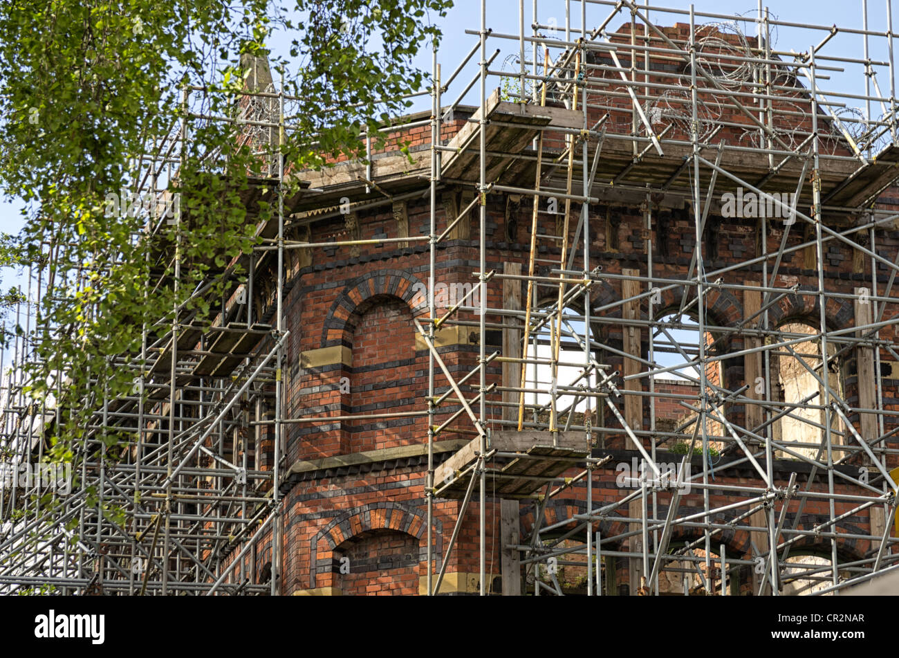 Building refurbishment Foundry Lane North Manchester behind the famous ...