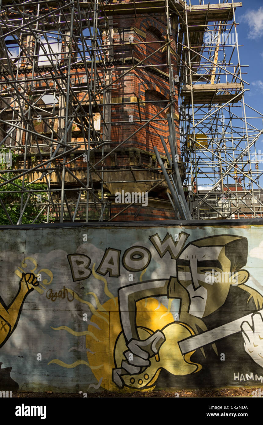 Building refurbishment Foundry Lane North Manchester behind the famous ...
