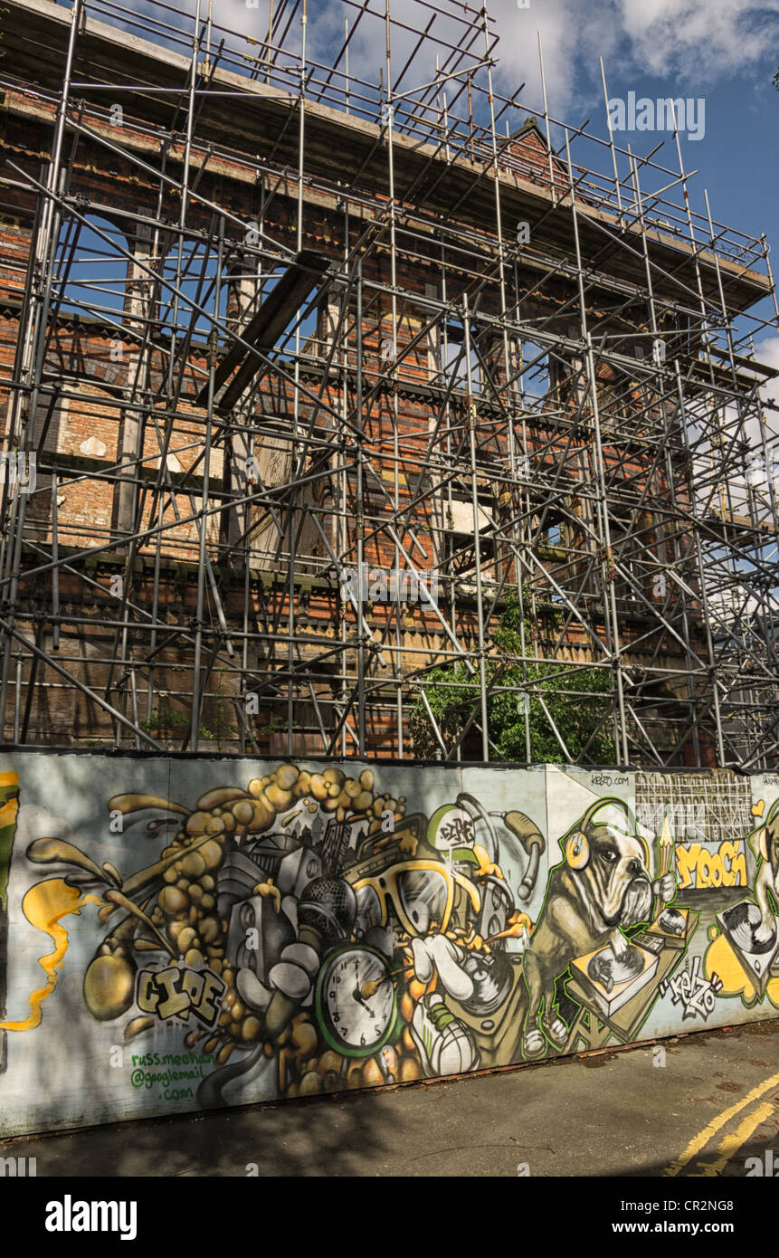 Building refurbishment Foundry Lane North Manchester behind the famous ...