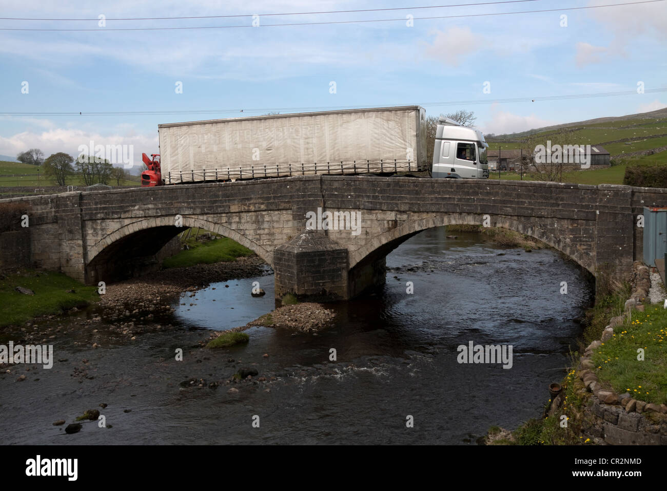 Bridge with Lorry Stock Photo - Alamy