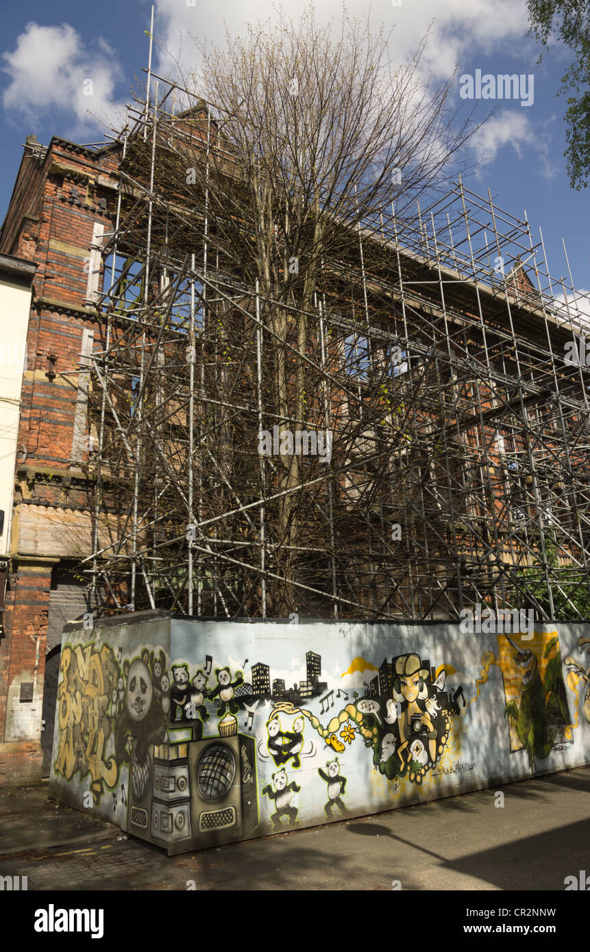 Building refurbishment Foundry Lane North Manchester behind the famous ...