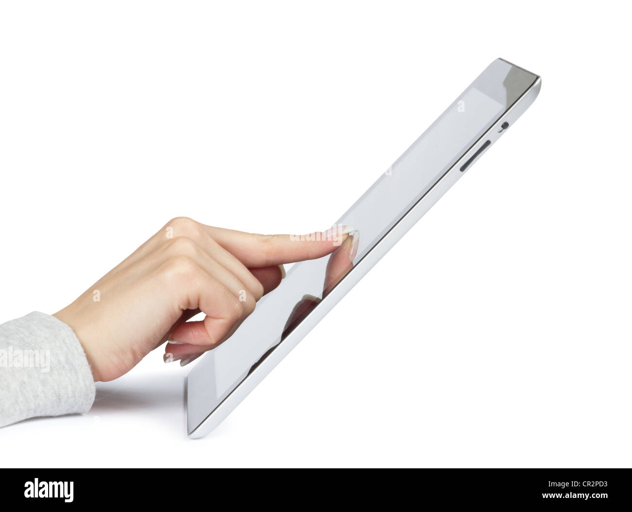Information in digital tablet Cut Out Stock Images & Pictures - Alamy