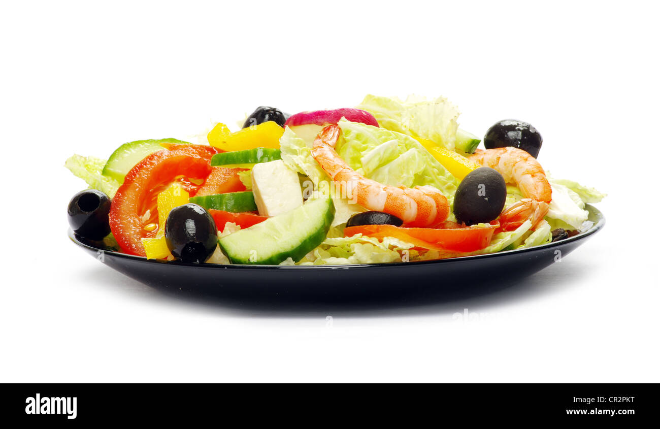 Vegetable salad tomatoes peppers Cut Out Stock Images & Pictures - Alamy