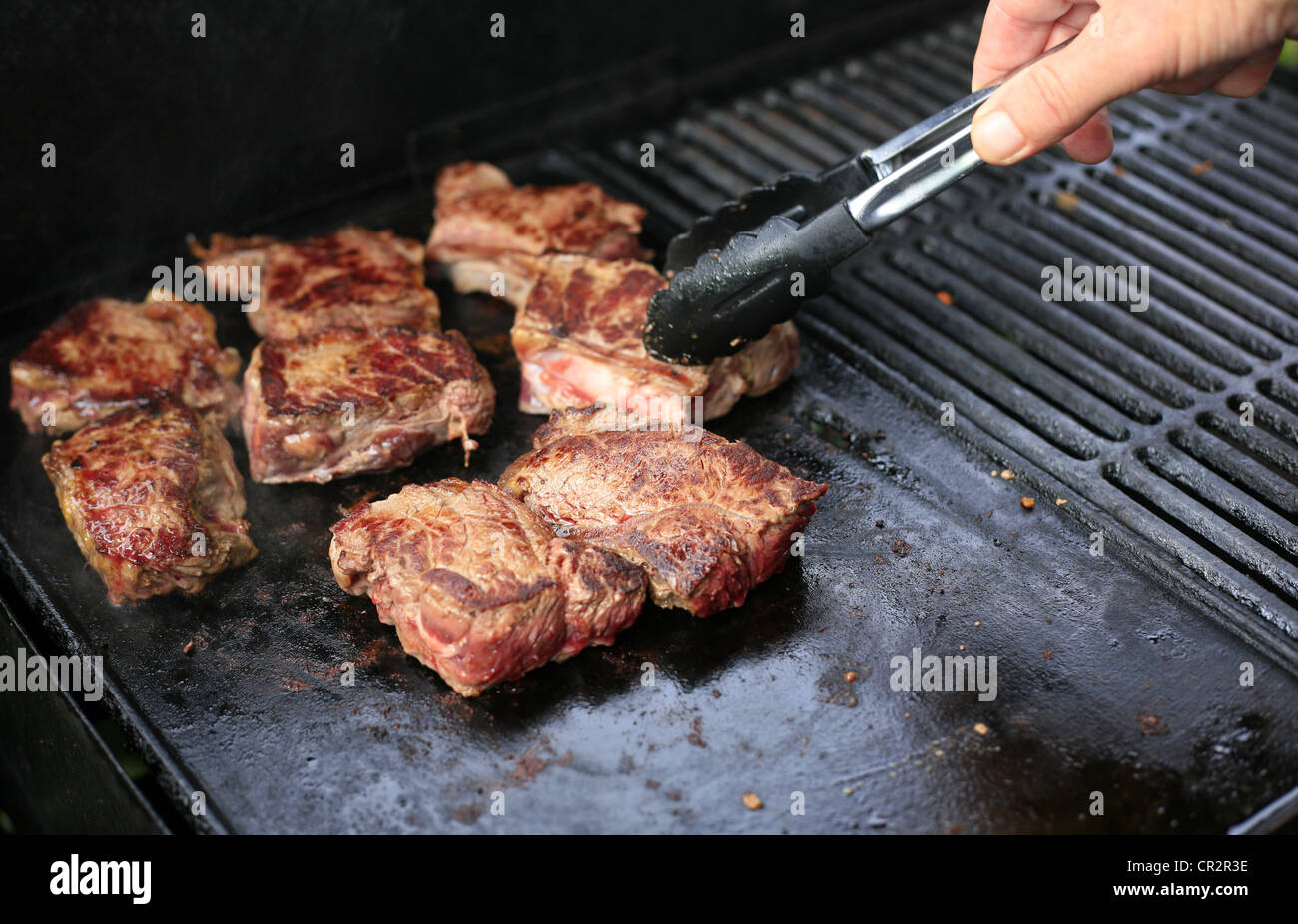 The image of fried meat on a plate Stock Photo - Alamy