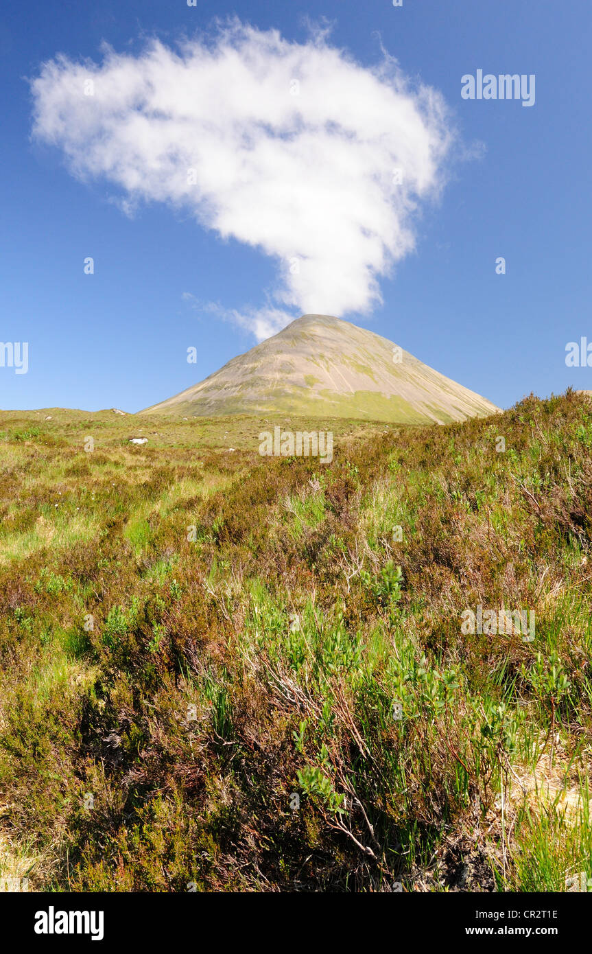 Dramatic cloud plume above Marsco, Isle of Skye, Scotland Stock Photo ...