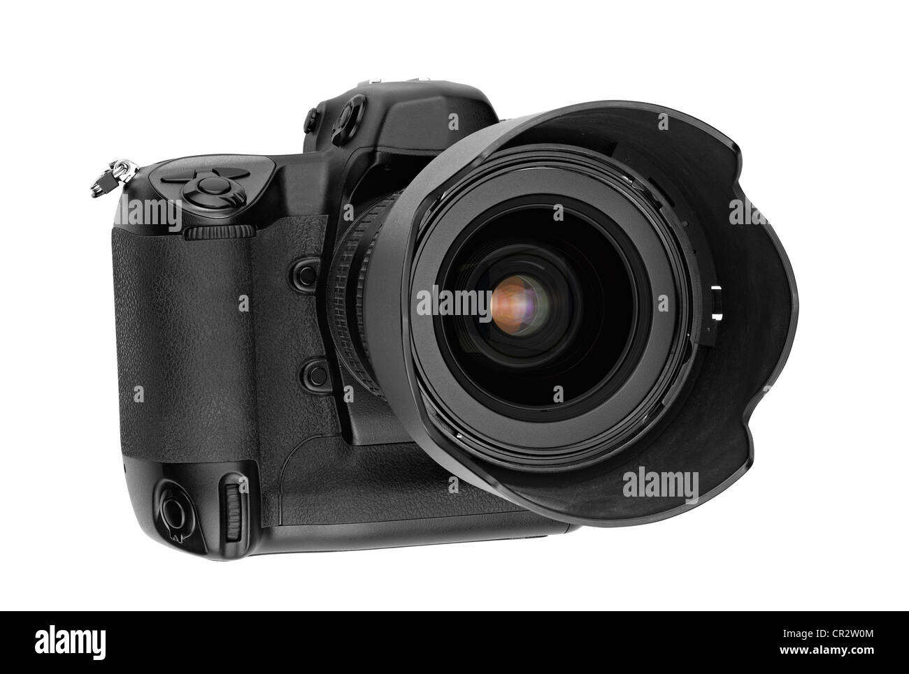 professional digital Lens Reflex- front view (clipping path Stock Photo ...