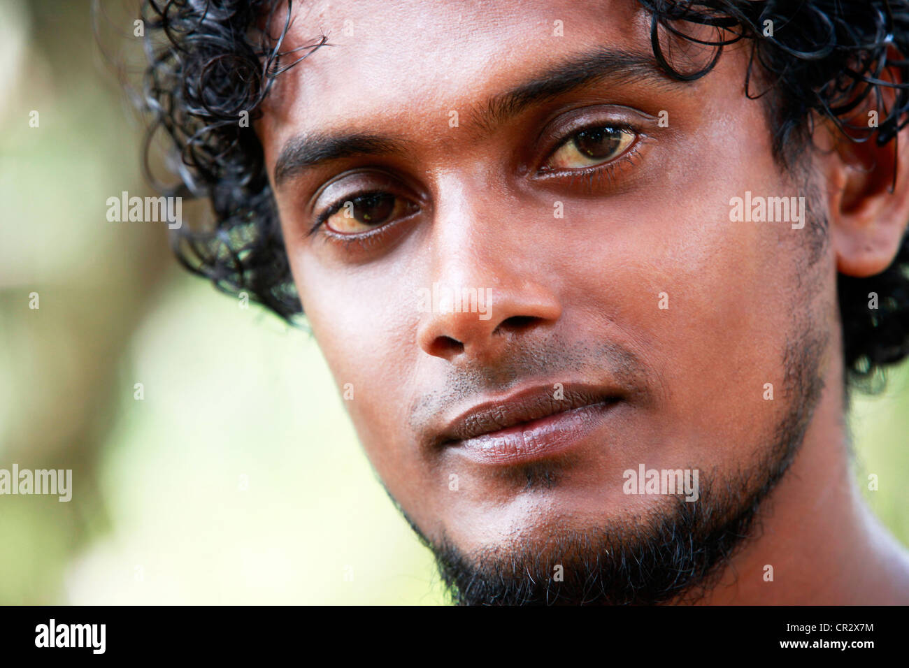 Portrait young men on a green background. Sri Lanka Stock Photo - Alamy