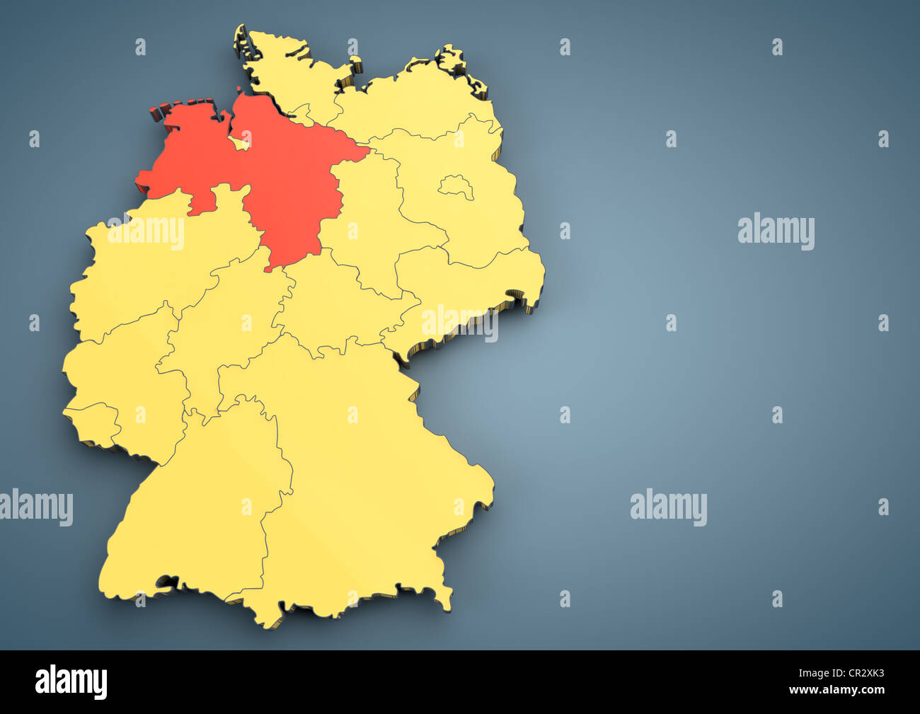 Lower saxony state map hi-res stock photography and images - Alamy
