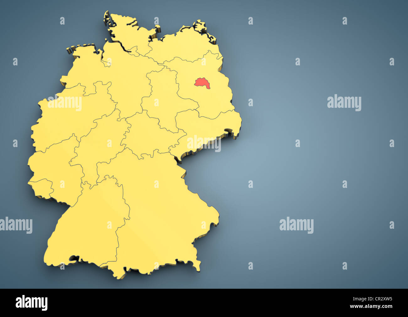 Berlin outline map hi-res stock photography and images - Alamy