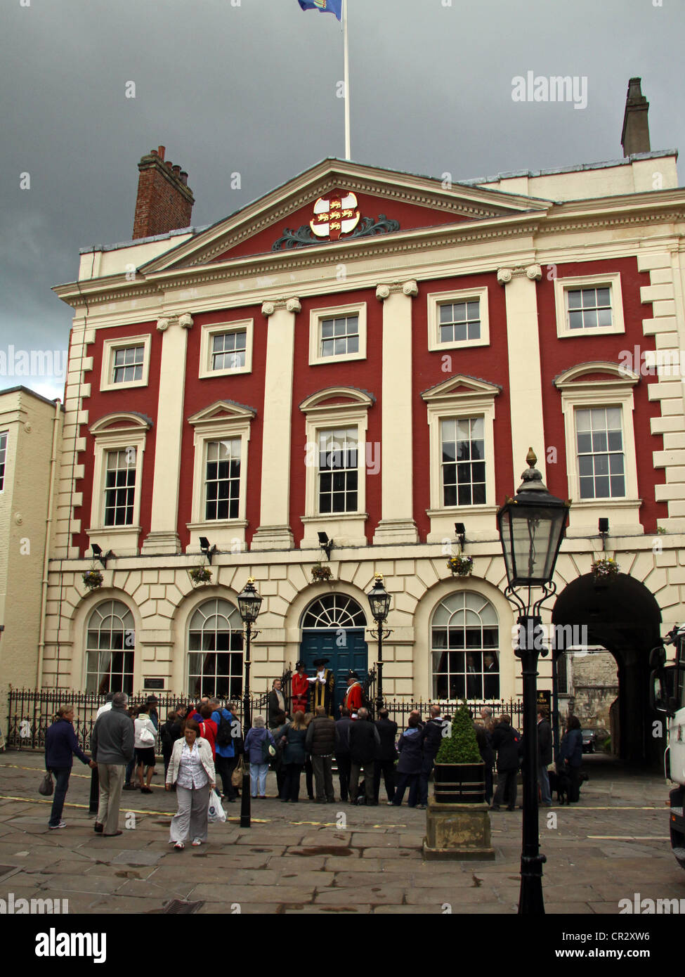 York Mansion House with the Mayor of York making a speech Stock Photo ...