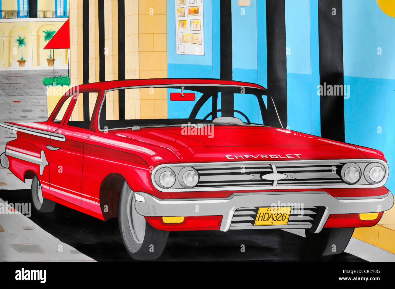 Classic car paintings hi-res stock photography and images - Alamy